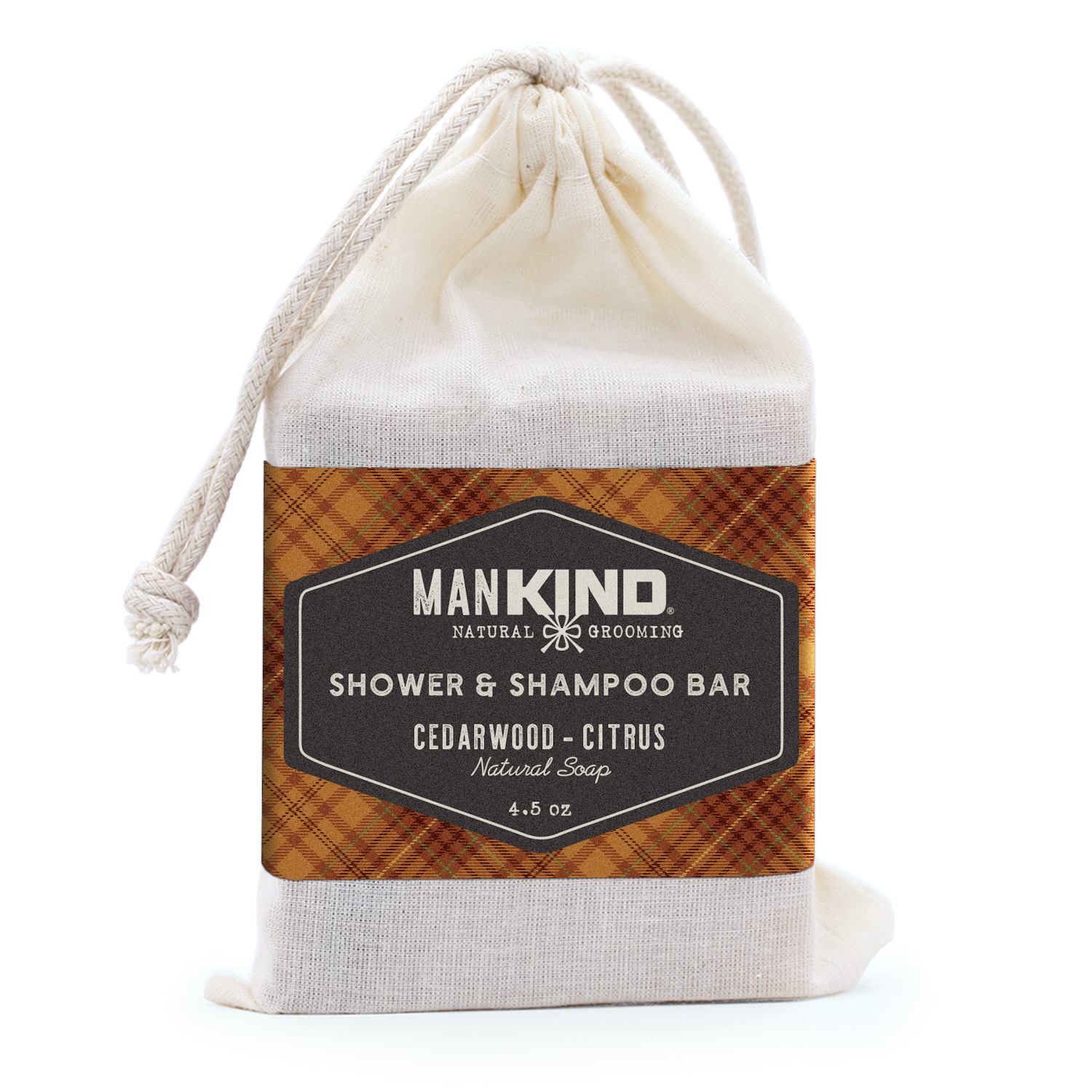 manKIND Cedarwood Citrus Shower & Shampoo Bar Soap – KIND apothecary